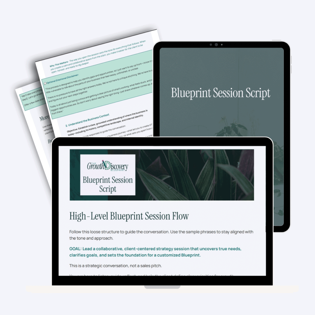 Blueprint Session Script – GreenHouse Creative